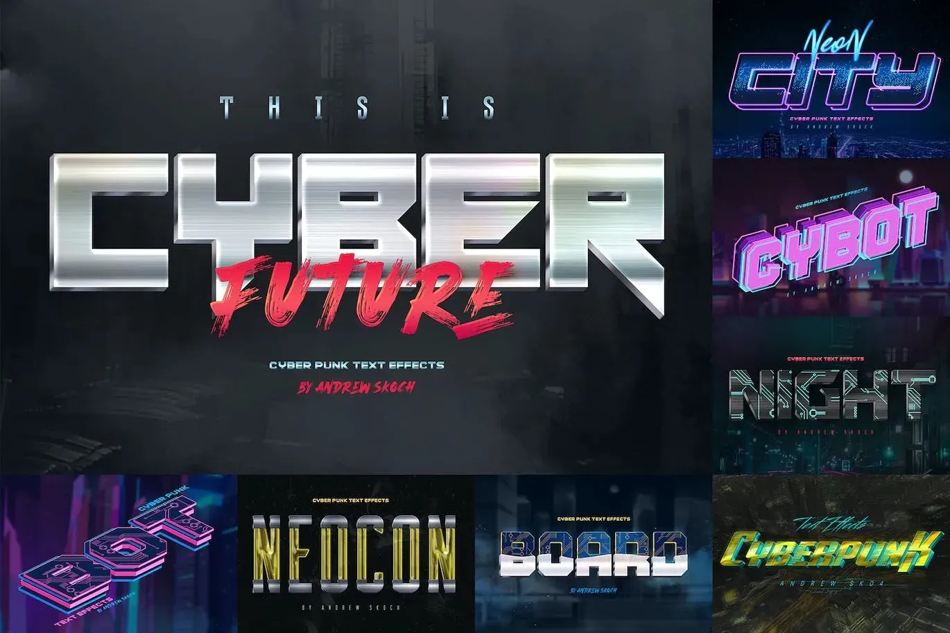 Cyberpunk Text Effects - Đồ Hoạ Vip