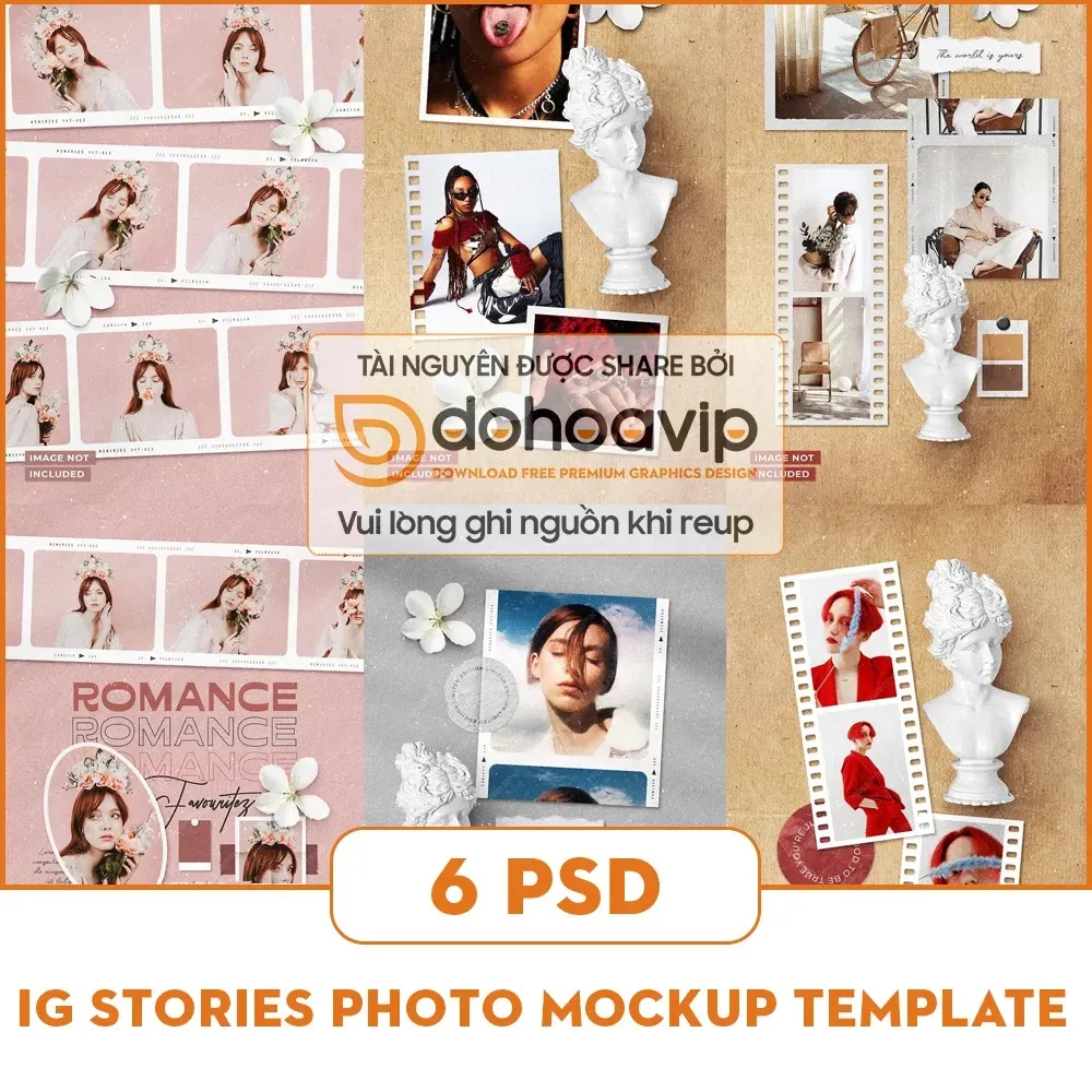 PSD ig stories photo mockup template - Đồ Hoạ Vip