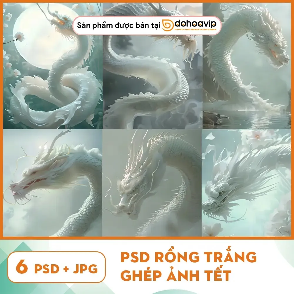 [VIP] 6 PSD ghép ảnh Tết năm rồng xu hướng - Đồ Hoạ Vip