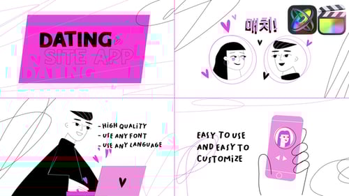 Dating App Explainer for FCPX - Đồ Hoạ Vip