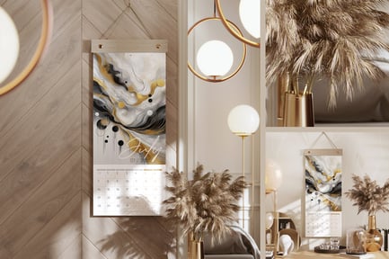 Wall Hanging Calendar Poster Mockup - Đồ Hoạ Vip